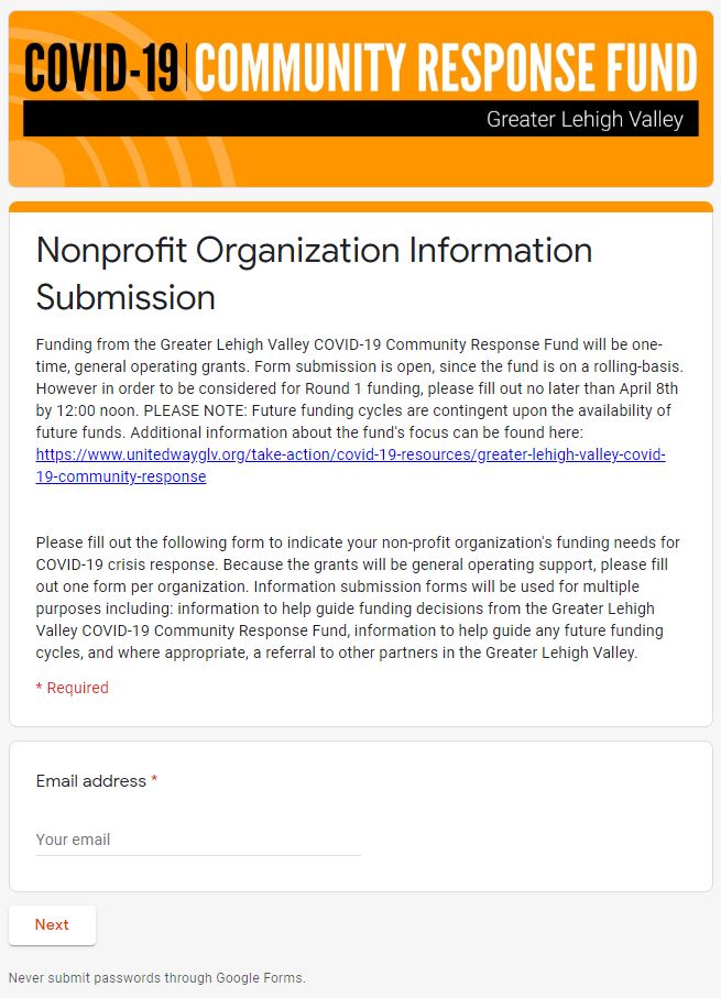 COVID-19 | LVCF Resources for Nonprofits - Lehigh Valley Community ...
